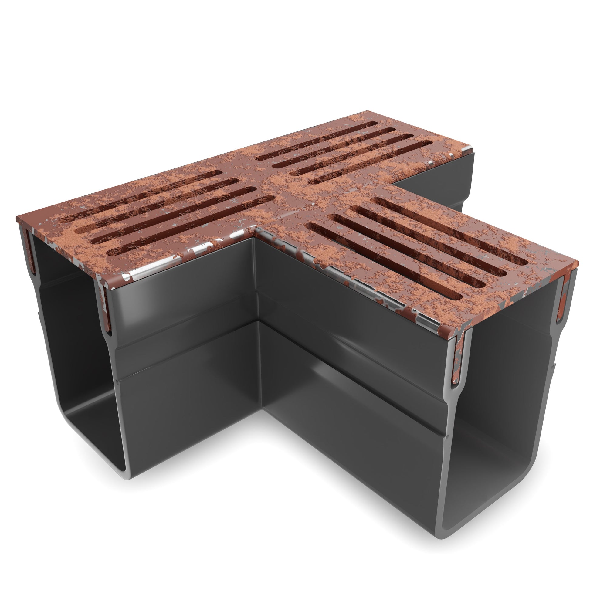 PVC Threshold Drain Corner Units and Tee Pieces with Corten Steel ...